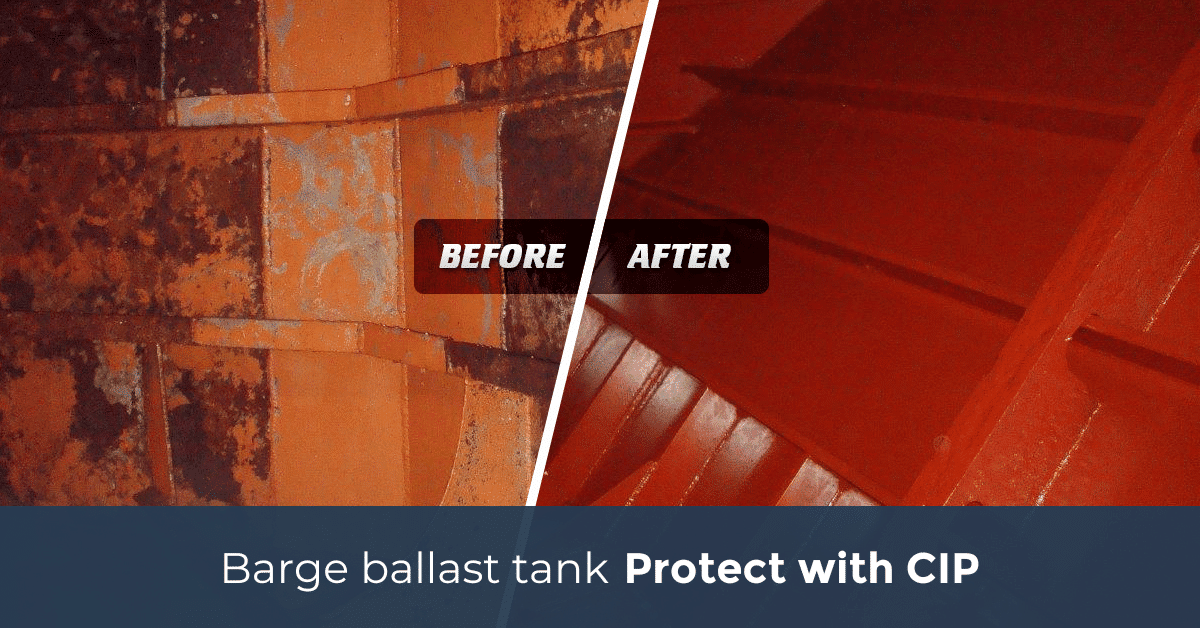 Case Study - barge ballast tank protected with CIP