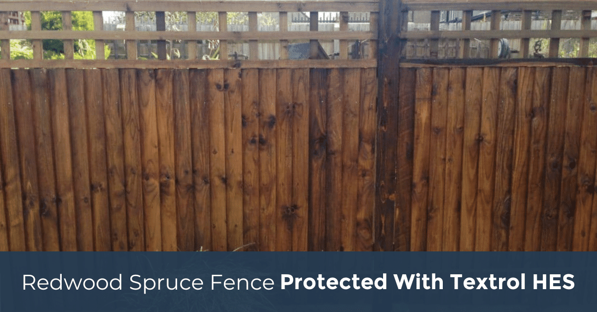 Textrol HES used to protect redwood spruce fence | Owatrol Direct