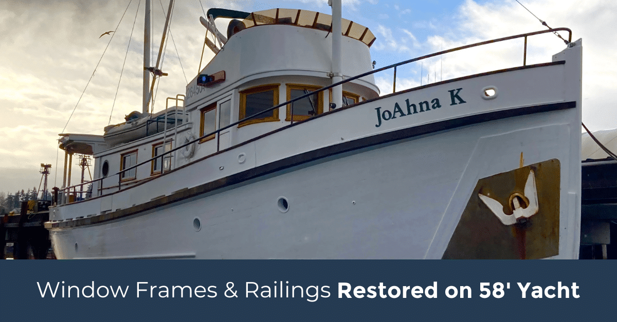 Window frames and railings restored on 58' yacht | Owatrol Direct