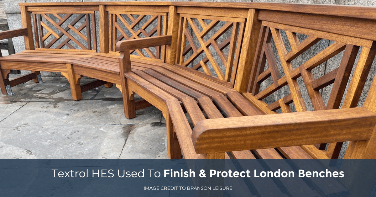 Textrol HES used to finish and protect London benches | Owatrol Direct