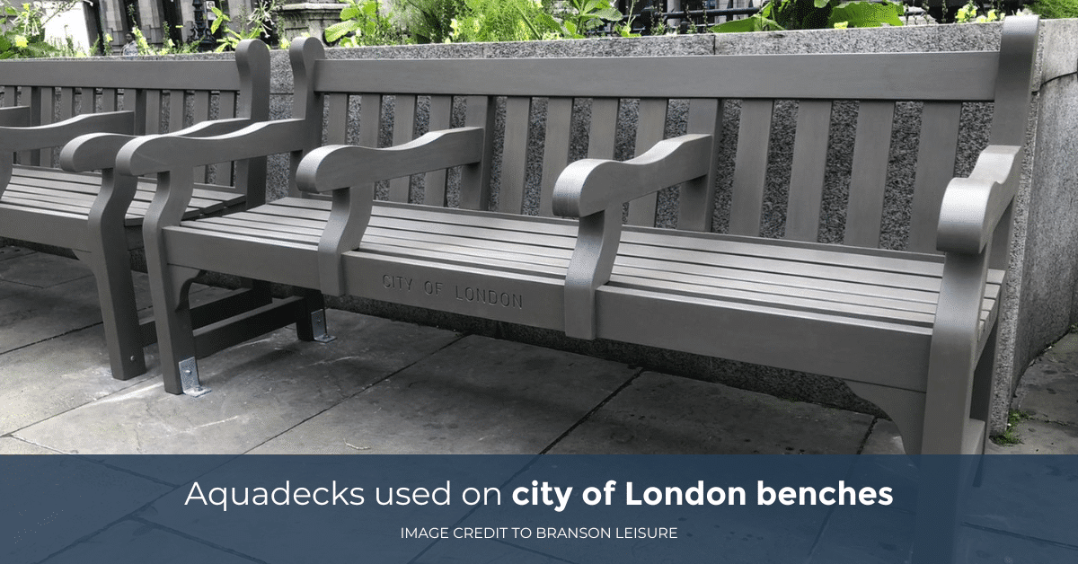 Aquadecks used on city of London benches | Owatrol Direct