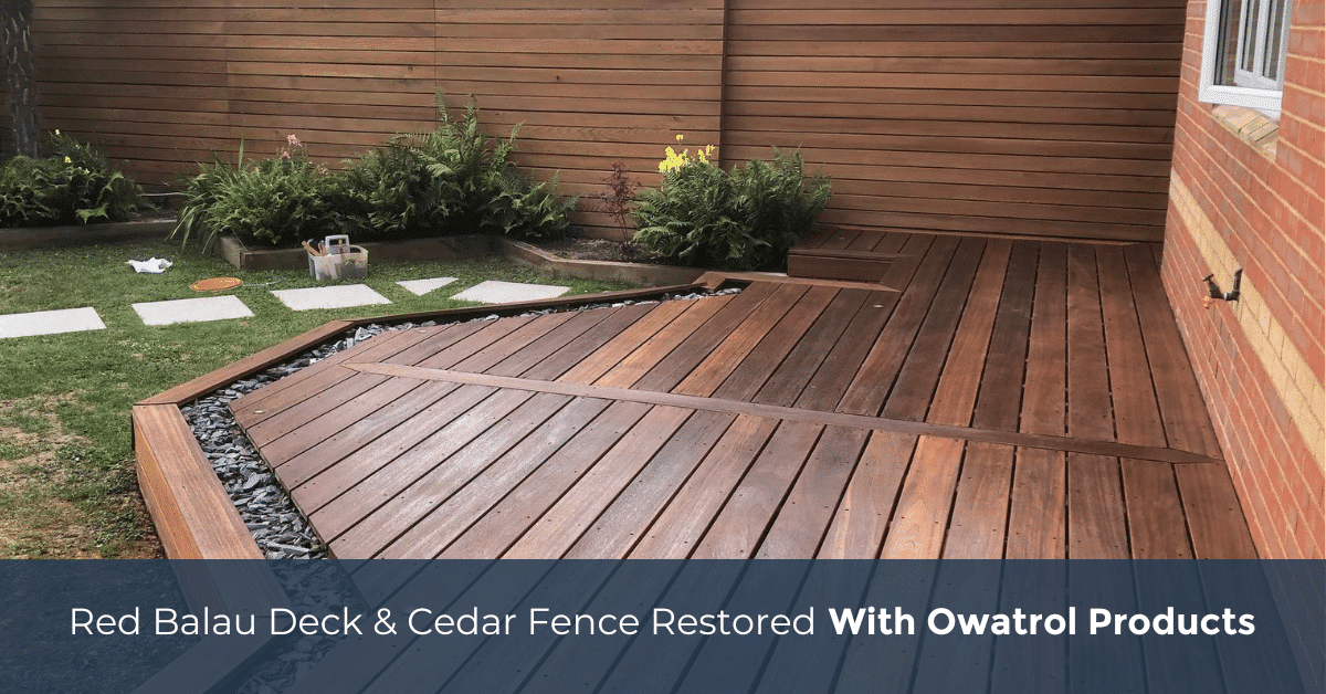 Red balau deck and cedar fencing restored with Owatrol | Owatrol Direct